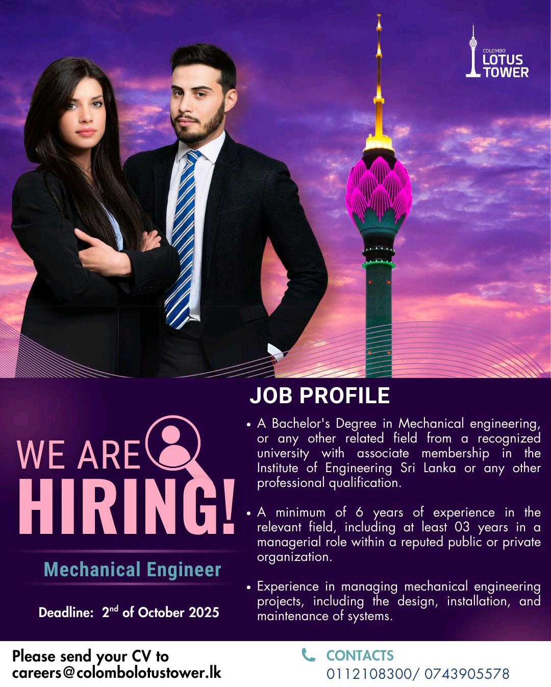 Mechanical Engineer - Jobseeker.lk