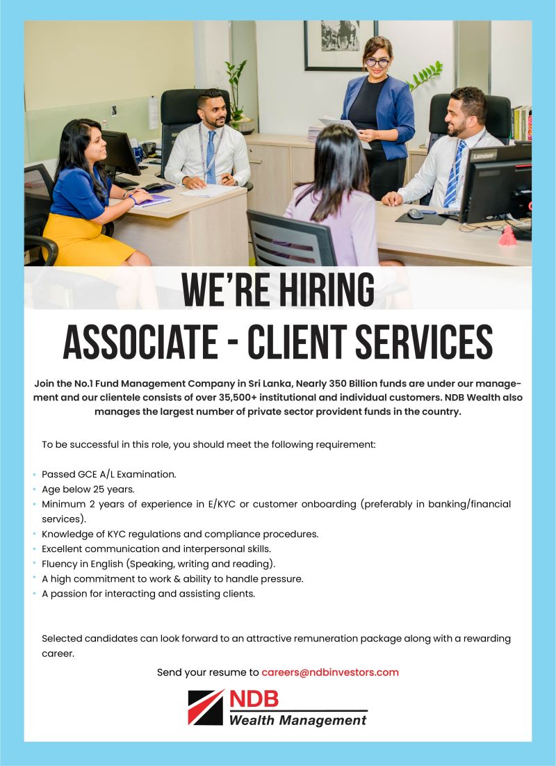 Associate – Client Services - Jobseeker.lk