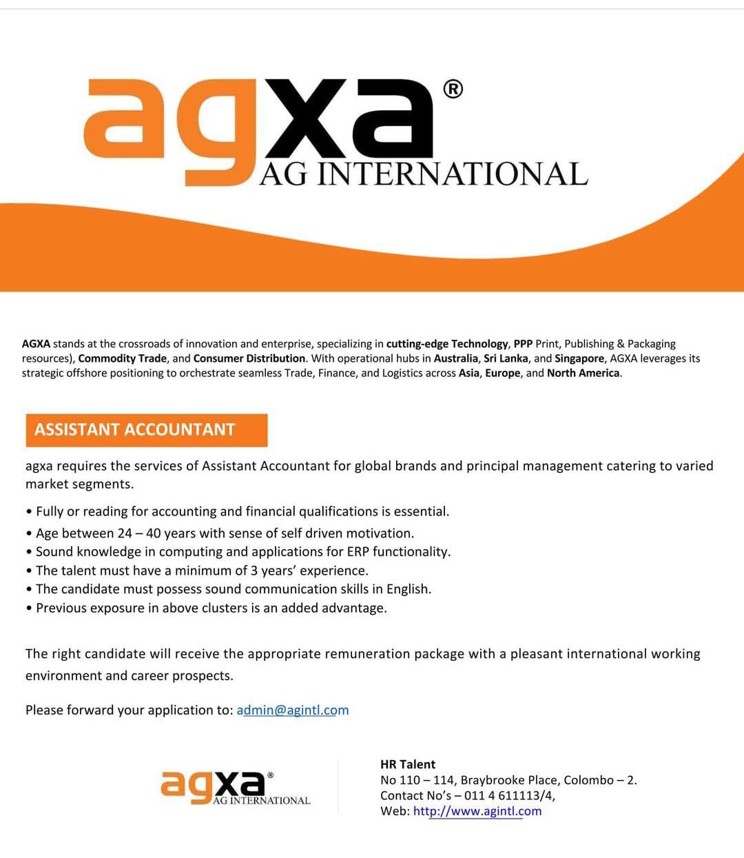 Assistant Accountant - Jobseeker.lk