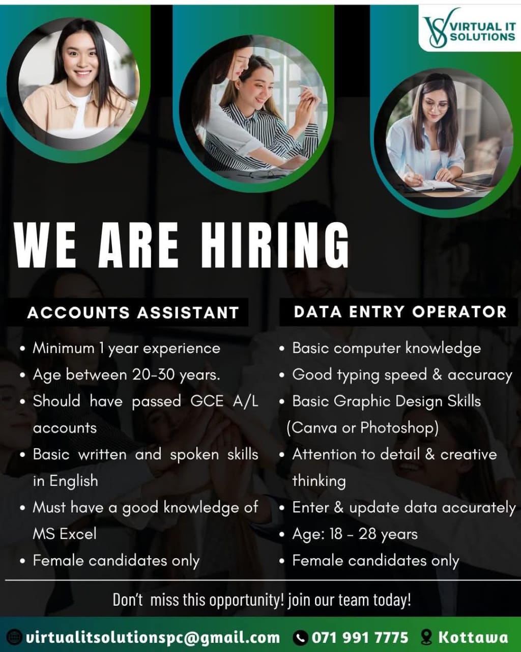 Accounts Assistant / Data Entry Operator - Jobseeker.lk