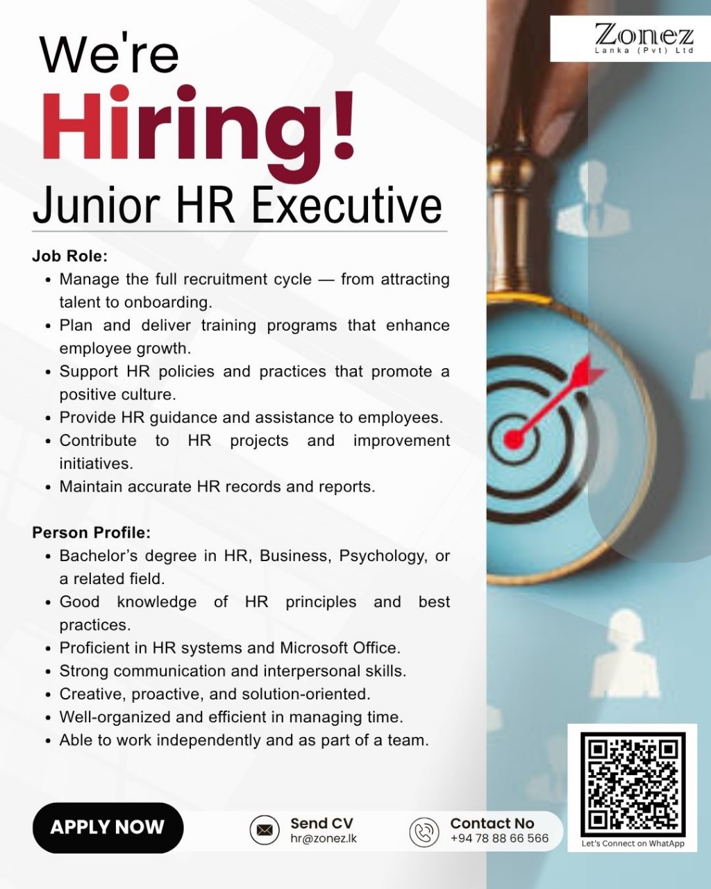 Junior HR Executive - Jobseeker.lk