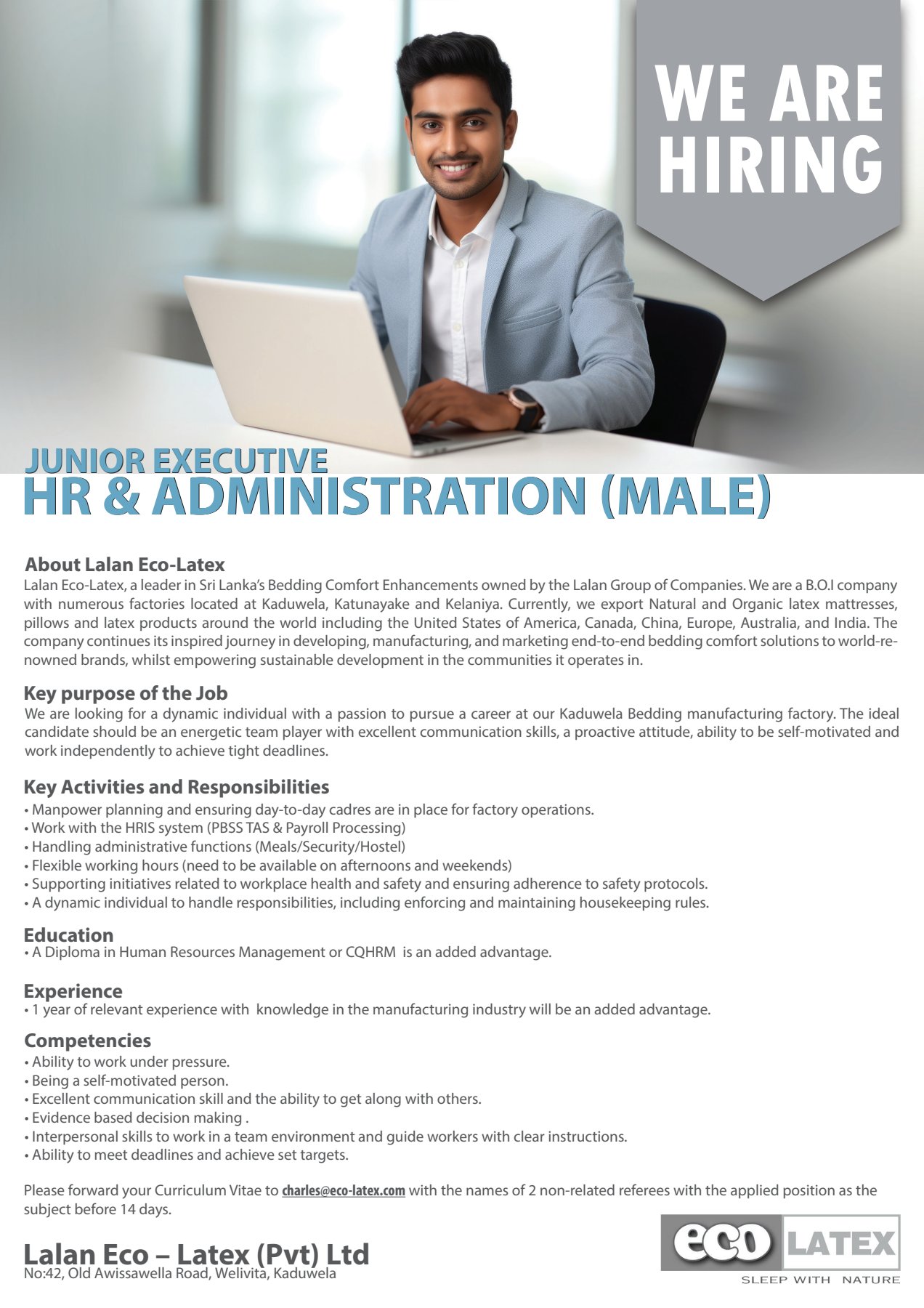 Junior Executive - HR & Administration - Jobseeker.lk