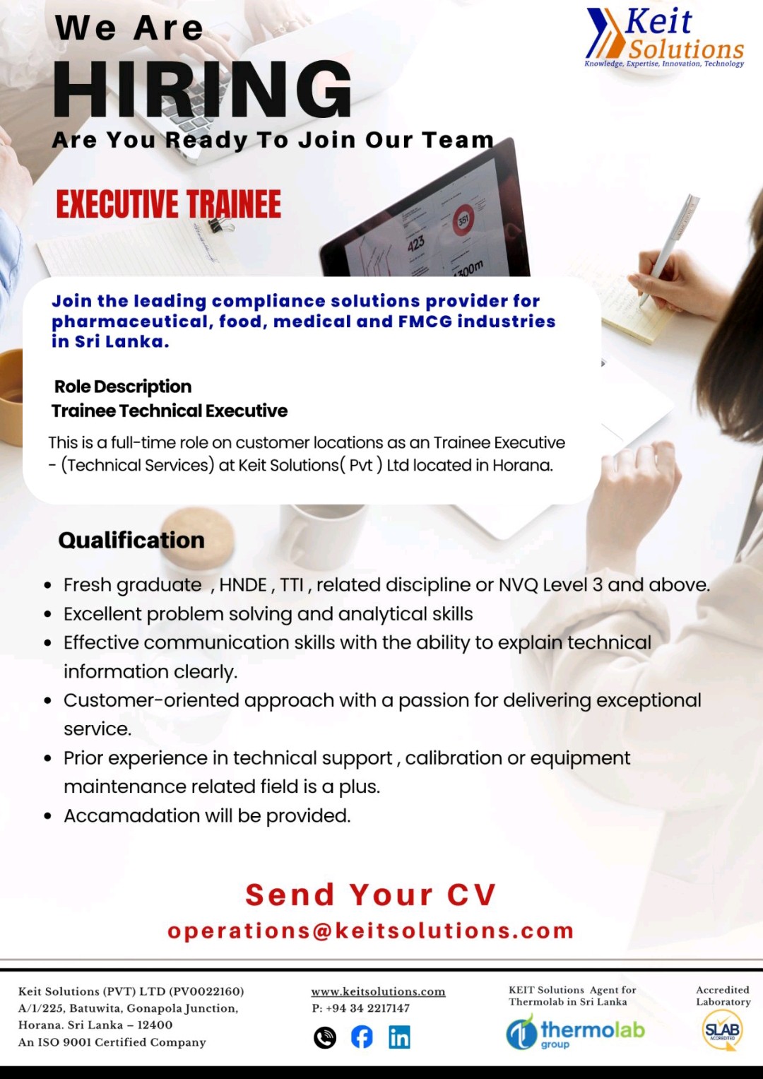 Trainee Technical Executive Jobseeker Lk