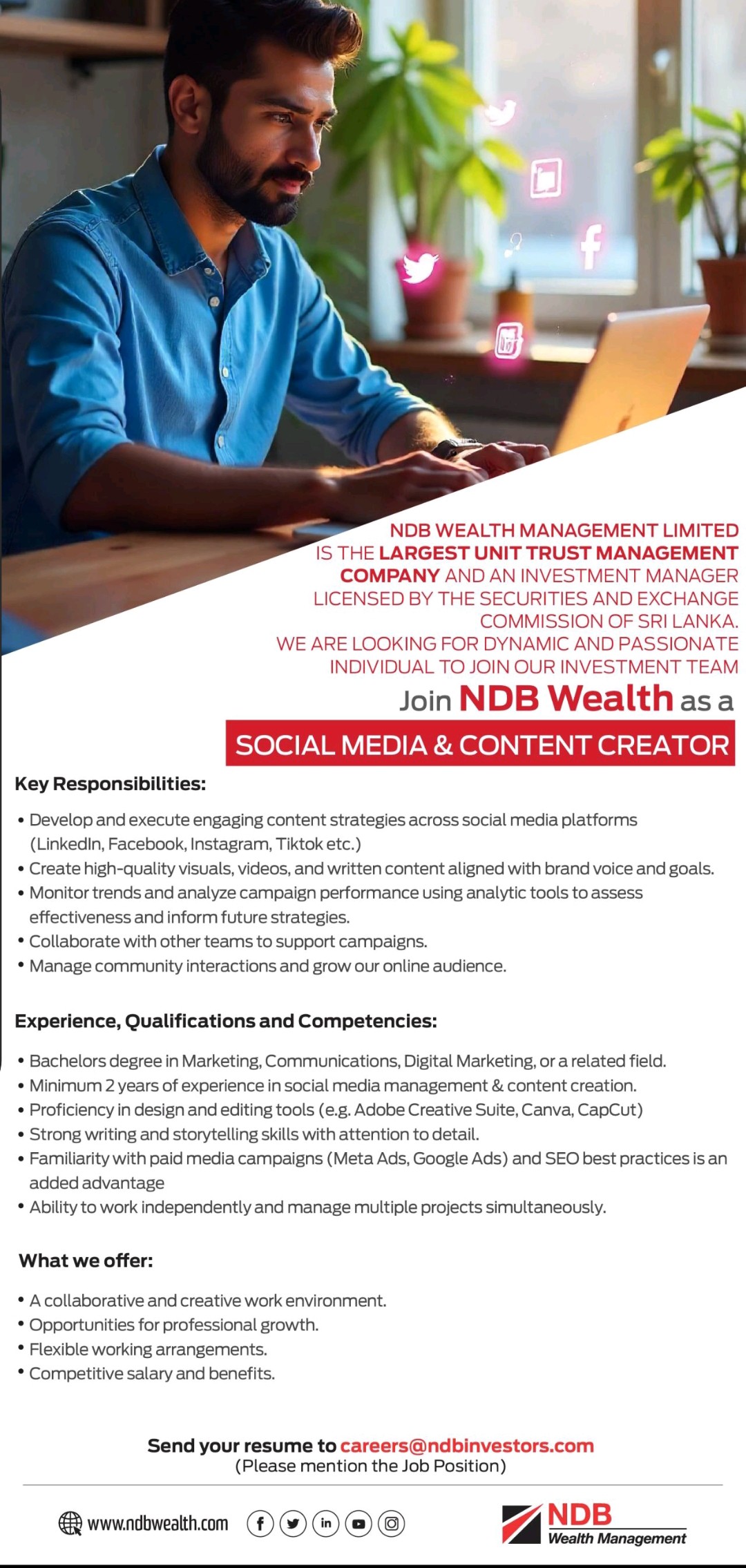 Social Media & Content Creator - Jobseeker.lk