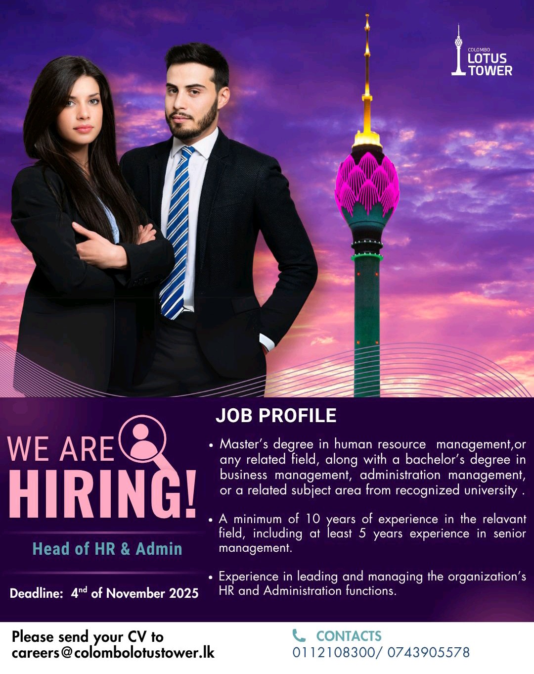 Head of HR & Admin - Jobseeker.lk