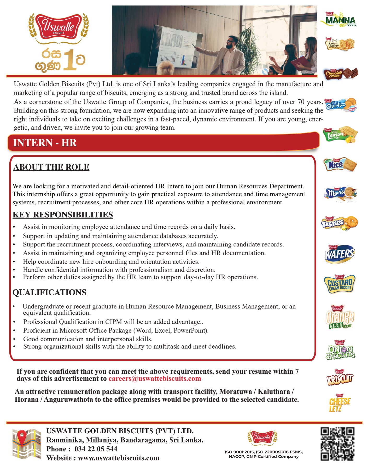 Intern - Human Resources - Jobseeker.lk