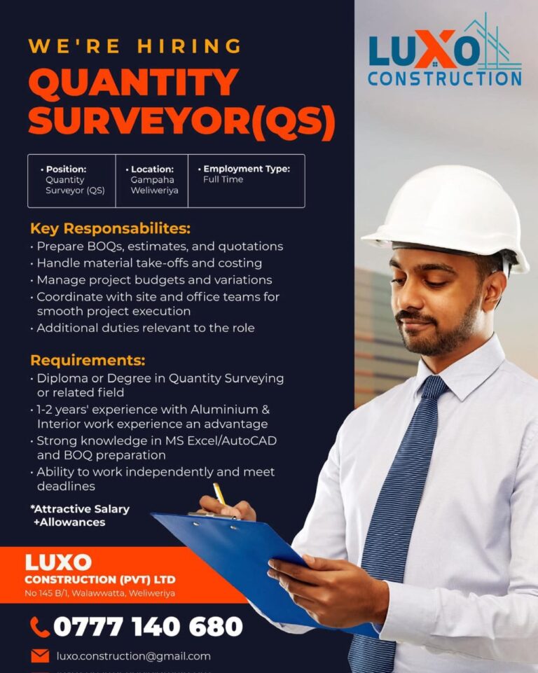 Quantity Surveyor - Jobseeker.lk