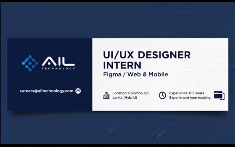 UI/ UX Designer Internship - Jobseeker.lk