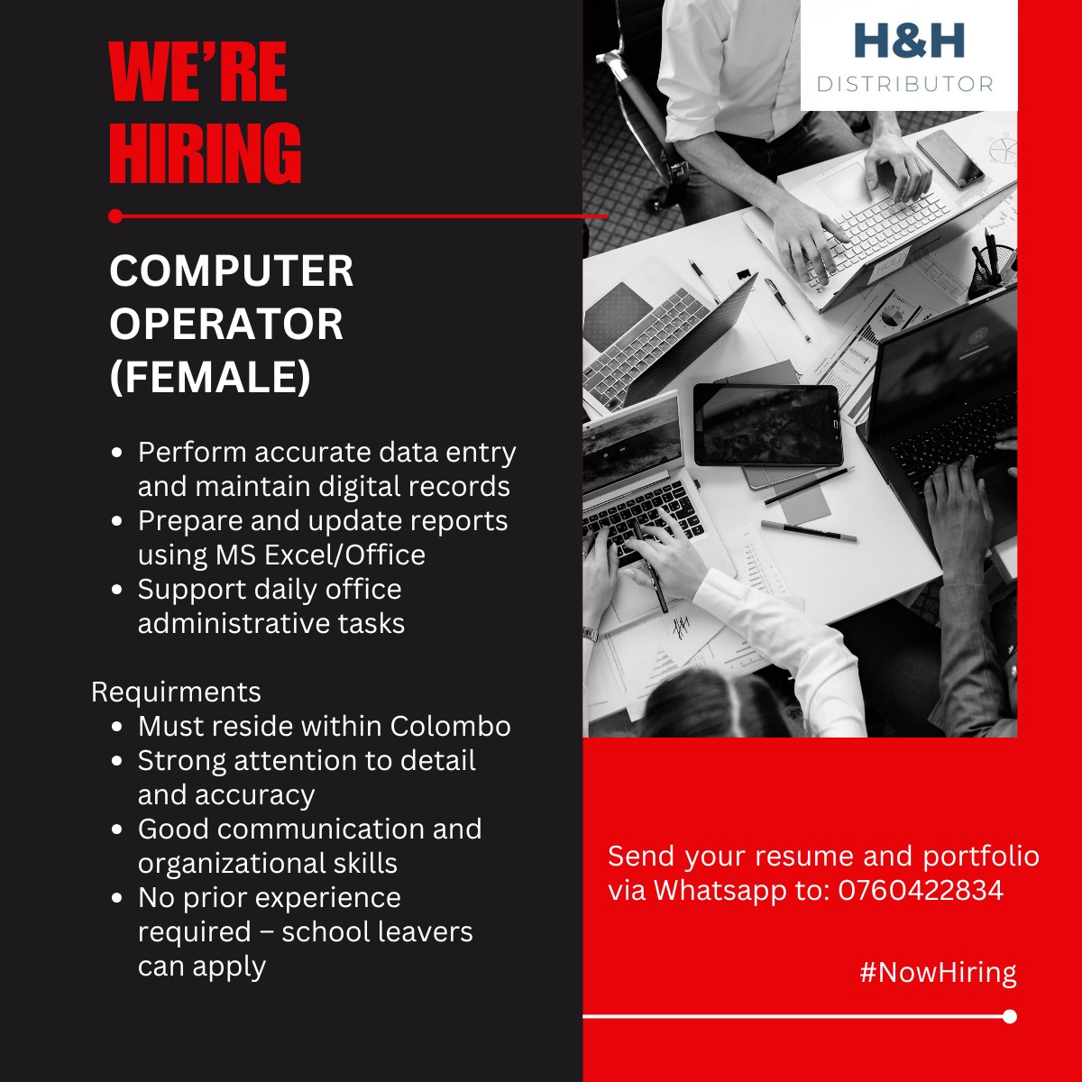 Computer Operator - Jobseeker.lk