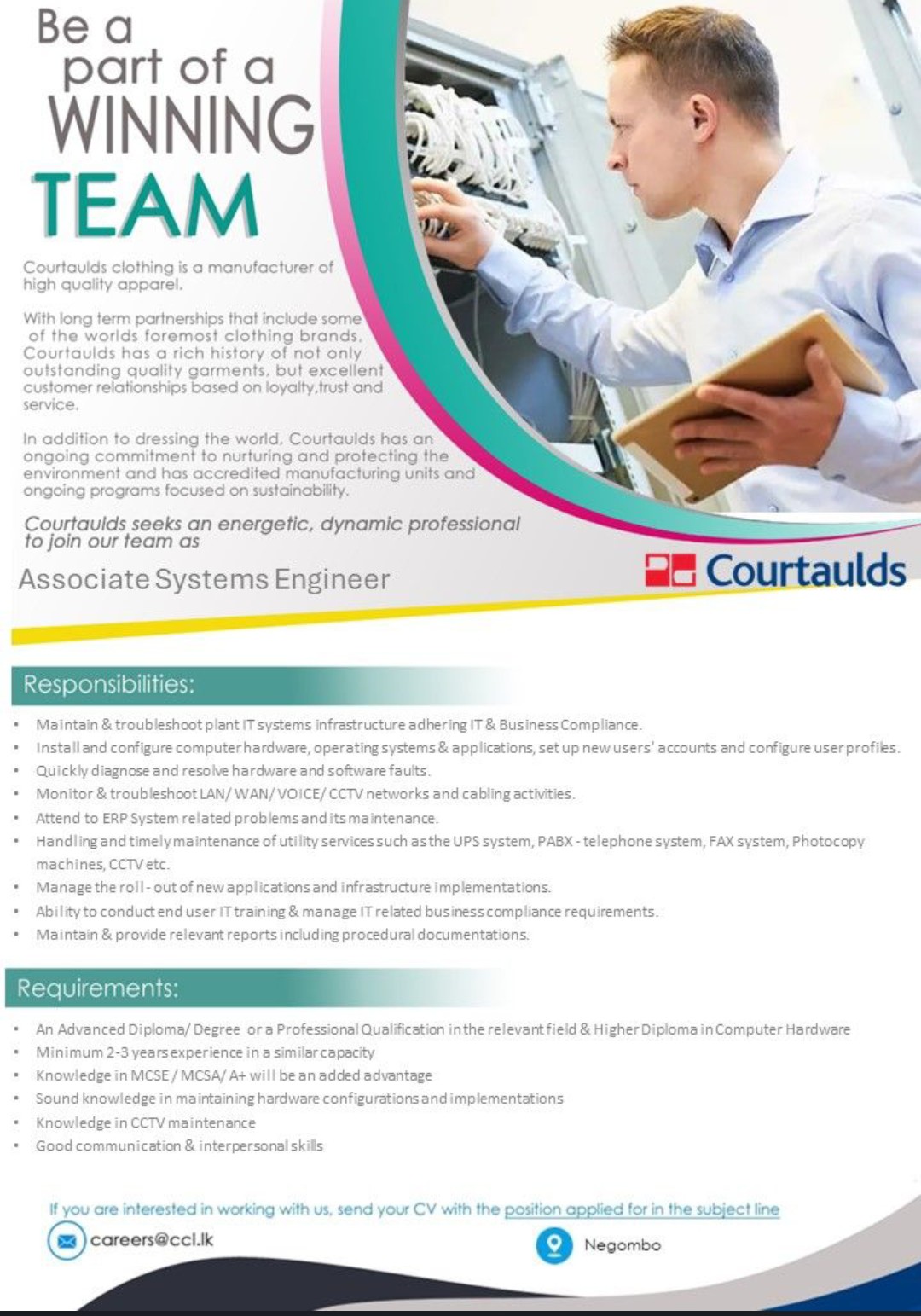 Associate Systems Engineer - Jobseeker.lk