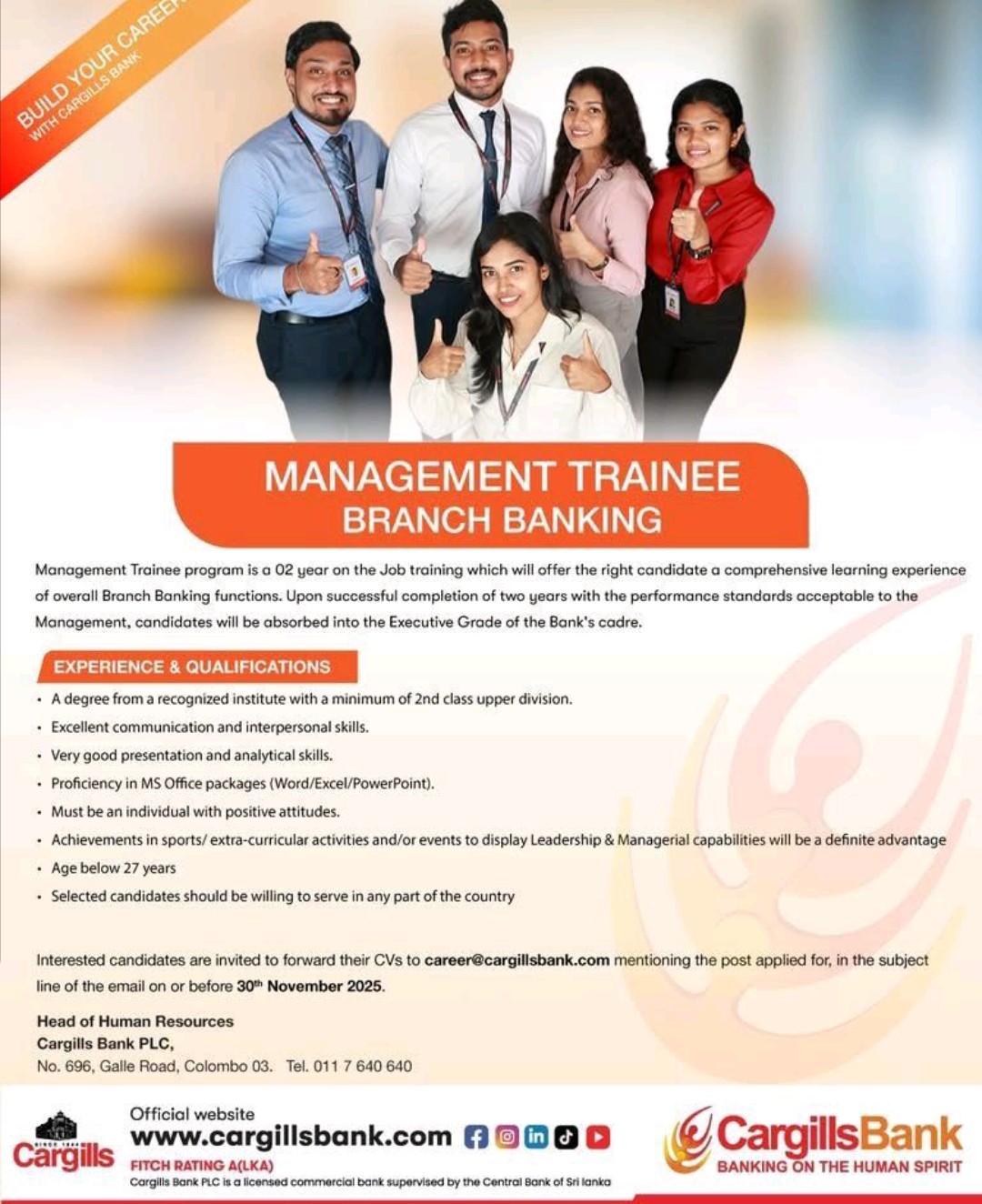 Management Trainee - Branch Banking - Jobseeker.lk