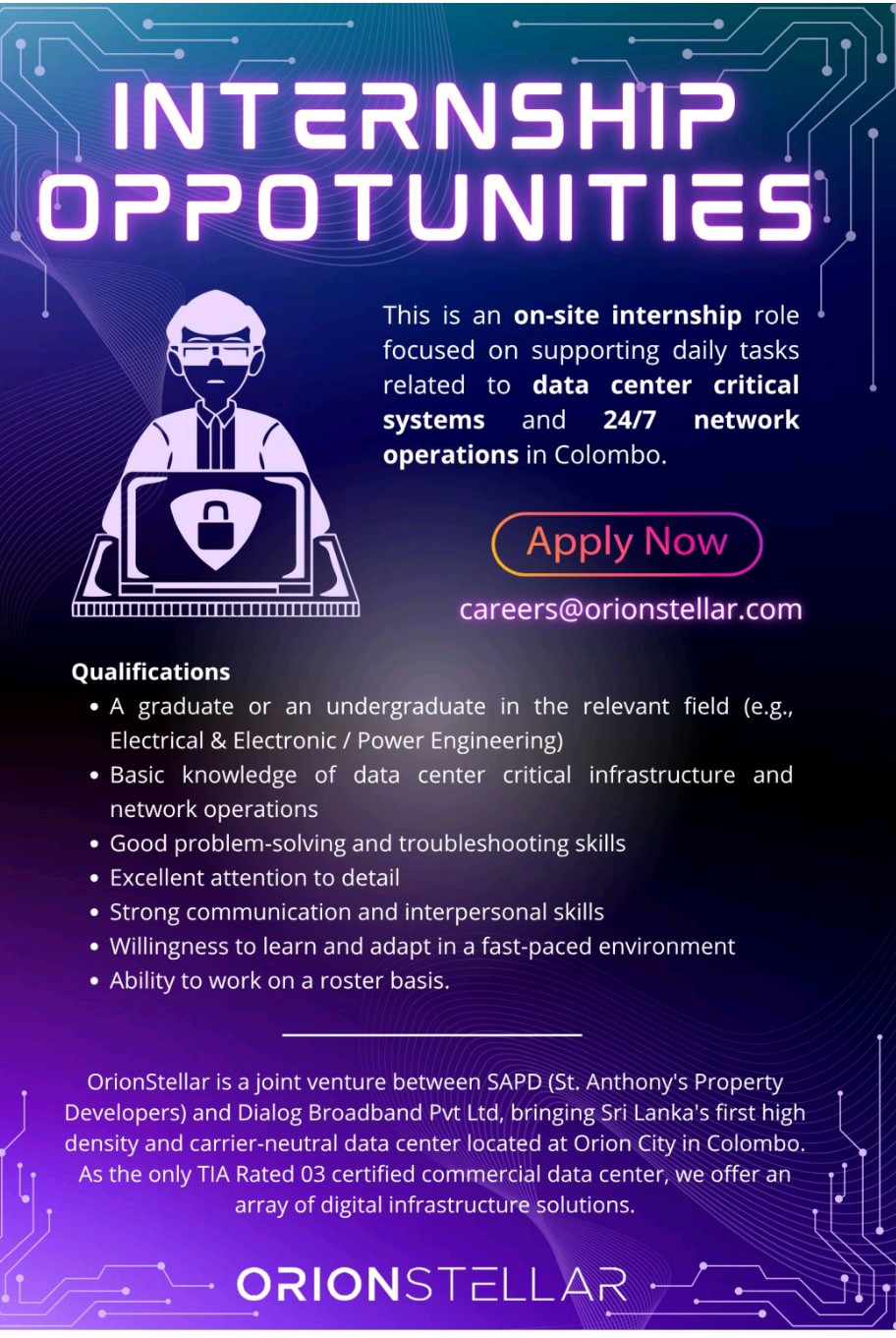 Internship - Electrical Engineering - Jobseeker.lk