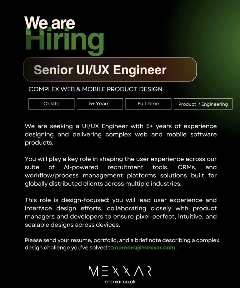 Senior UI/UX Engineer - Jobseeker.lk