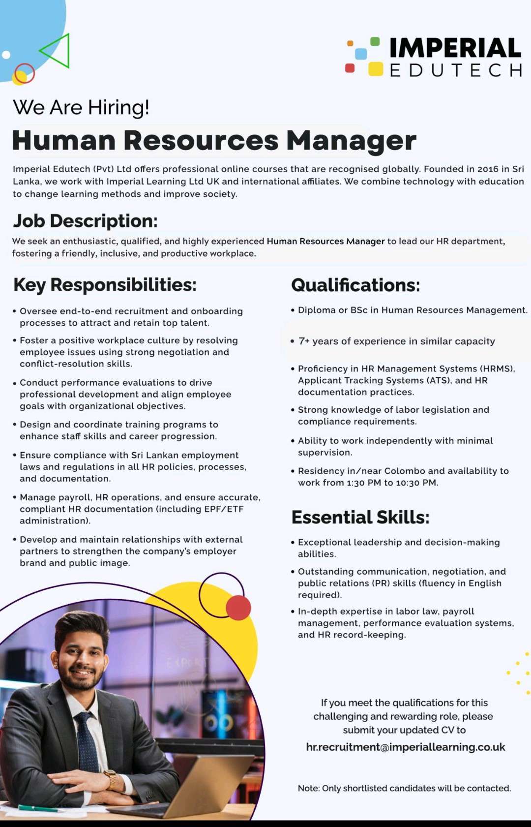 Human Resources Manager - Jobseeker.lk