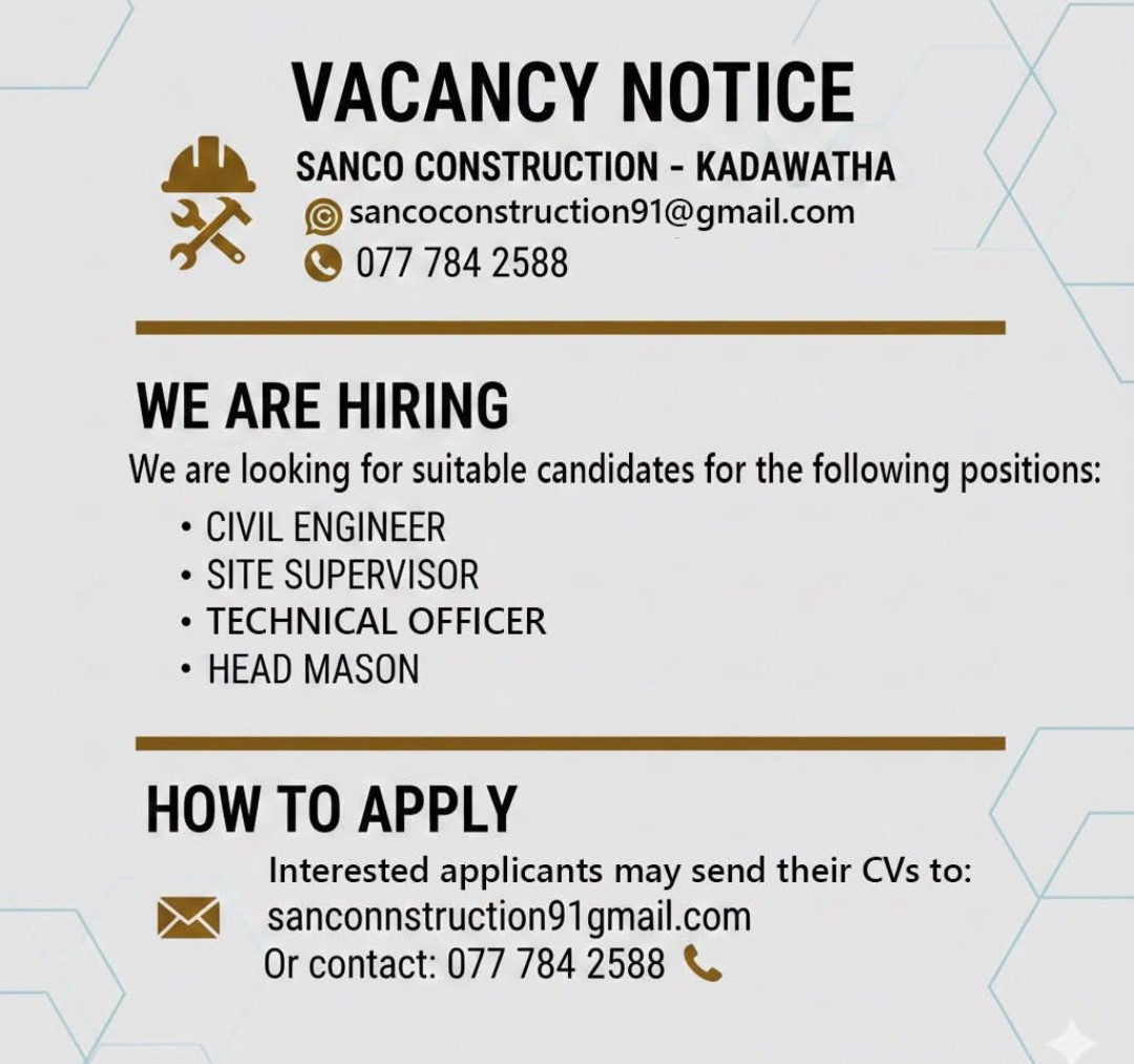 Civil Engineer/ Technical Officer/ Site Manager/ Site Supervisor/ Head ...