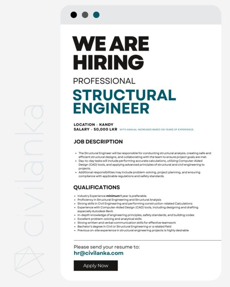 Structural Engineer - Jobseeker.lk