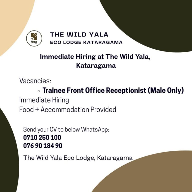 Trainee Front Office Receptionist - Jobseeker.lk