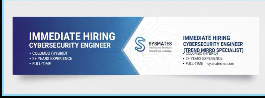 Cyber security Engineer (Trend Micro Specialist) - Jobseeker.lk