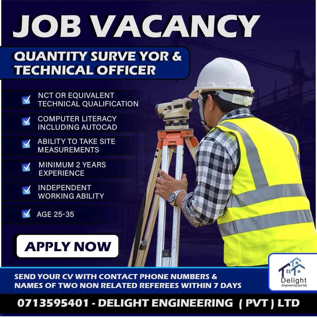 Technical Officer / Quantity Surveyor - Jobseeker.lk