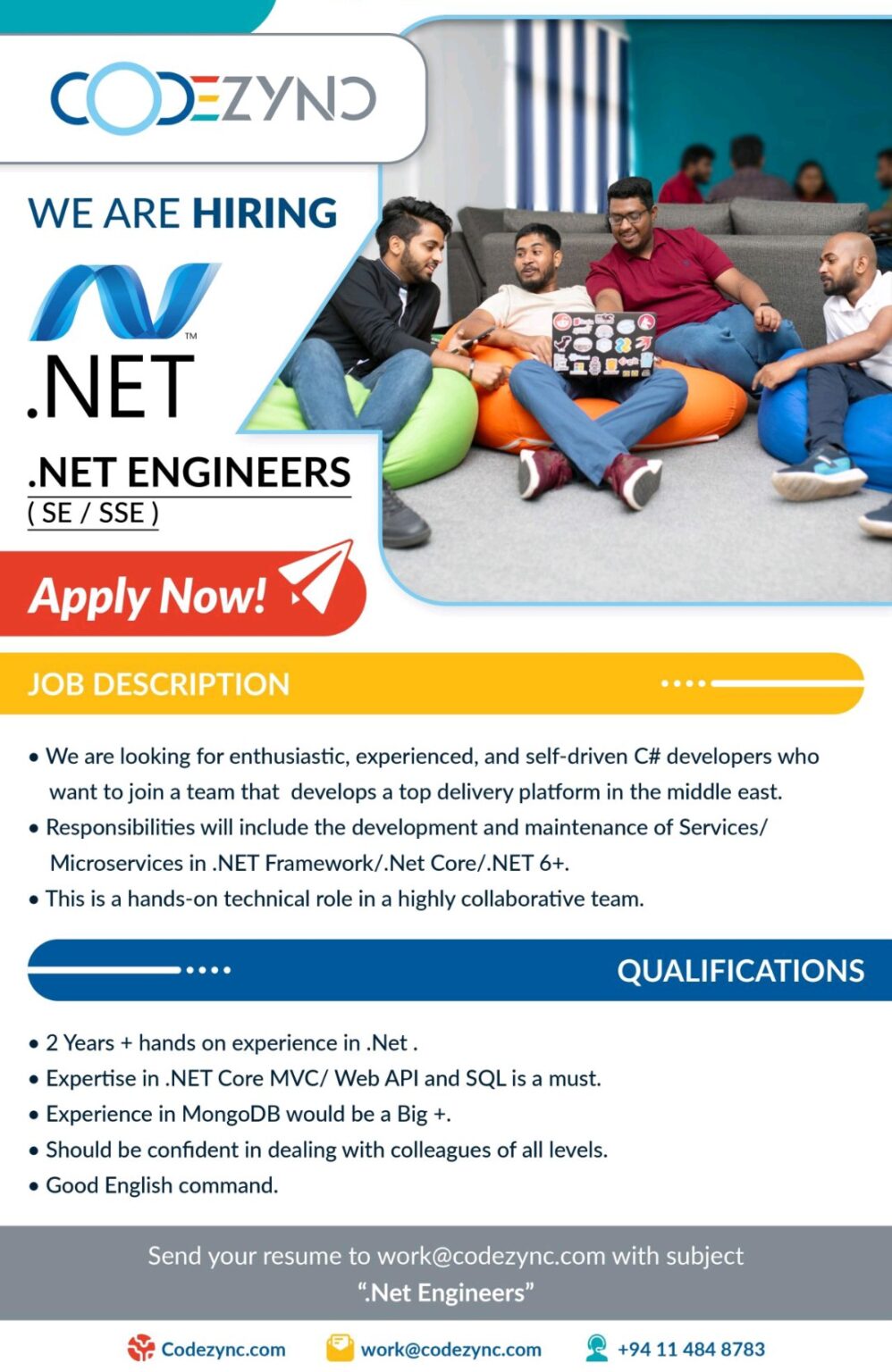 .NET Engineer( SE/ SSE) - Jobseeker.lk