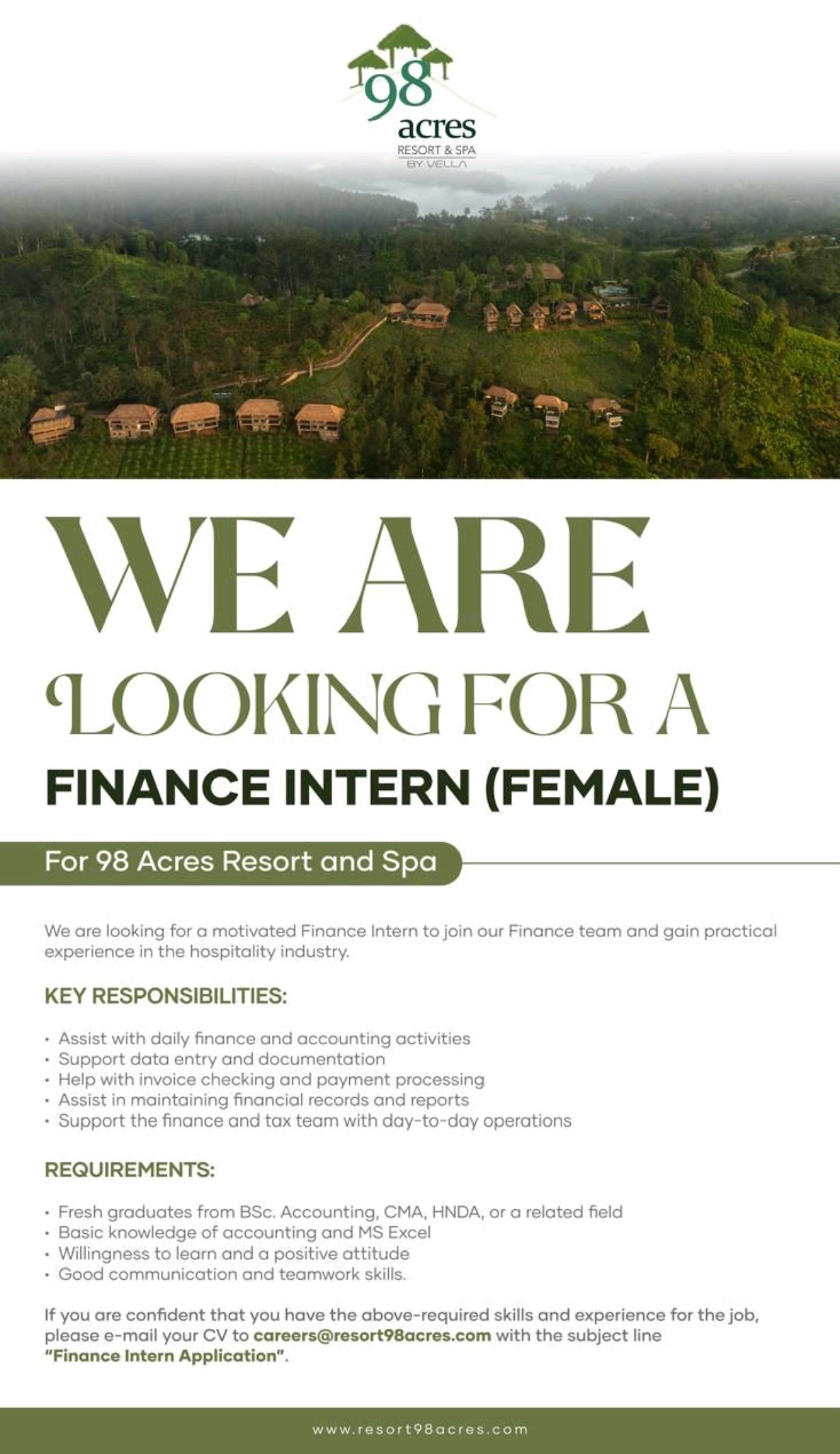Finance Internship - Jobseeker.lk