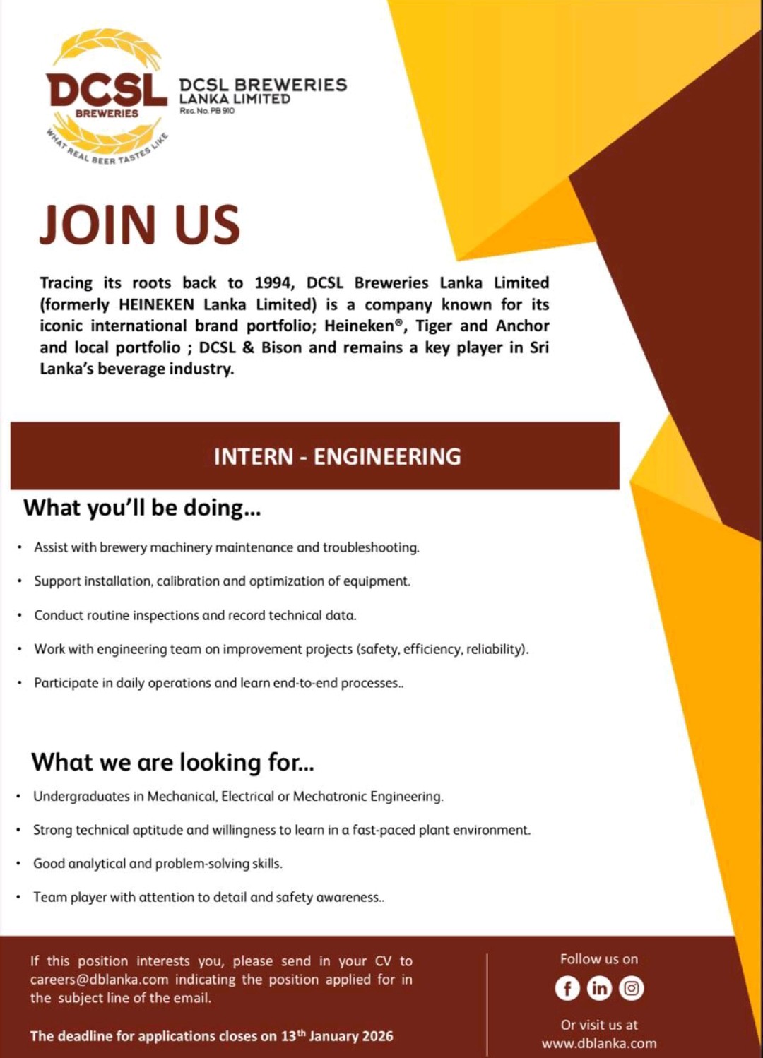 Intern - Engineering - Jobseeker.lk