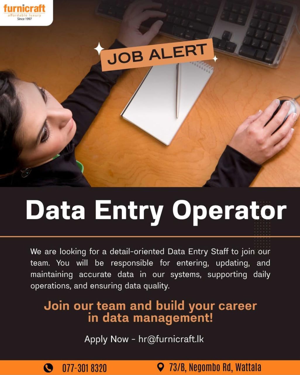 Data Entry Operator - Jobseeker.lk