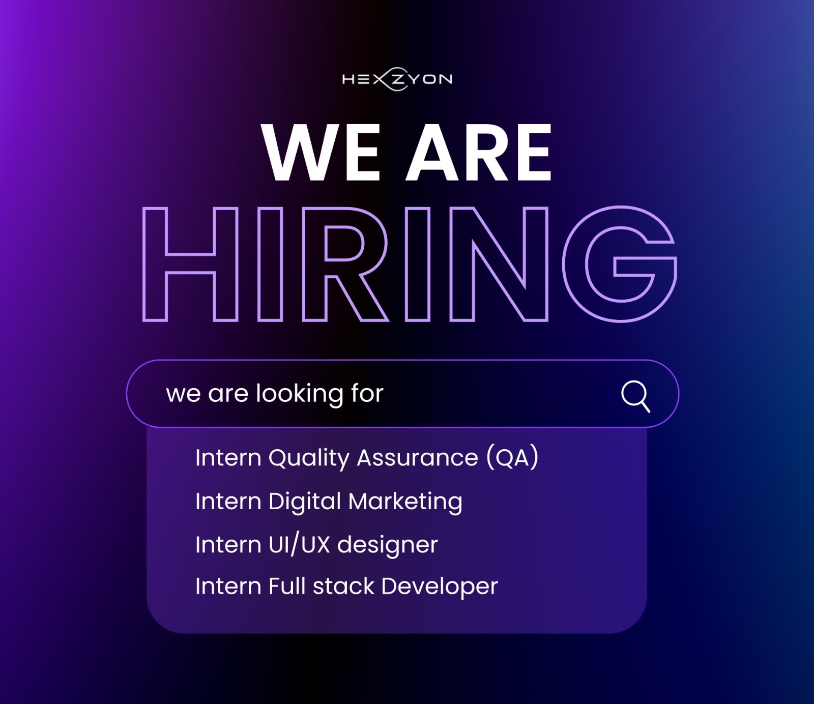 Internship - QA/UI/UX/ Full Stack Developer /Digital Marketing ...