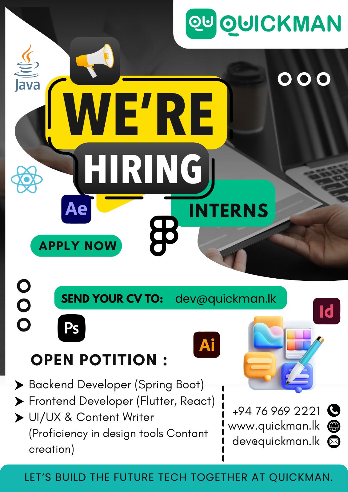 Intern - Backend/ Frontend/ UI/UX & Content Writer - Jobseeker.lk