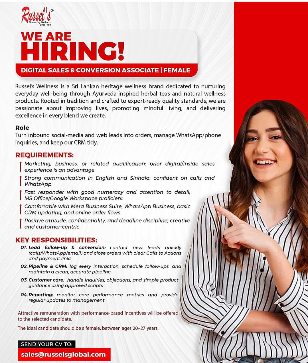 Digital Sales & Conversion Associate - Jobseeker.lk