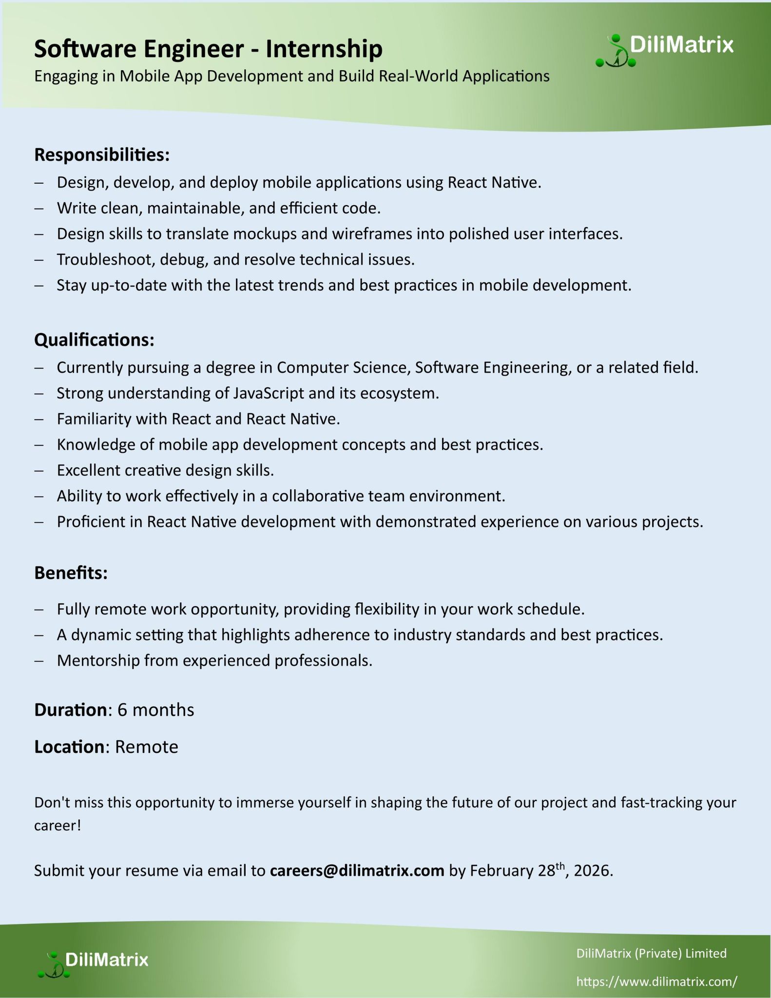 Software Engineer - Internship - Jobseeker.lk