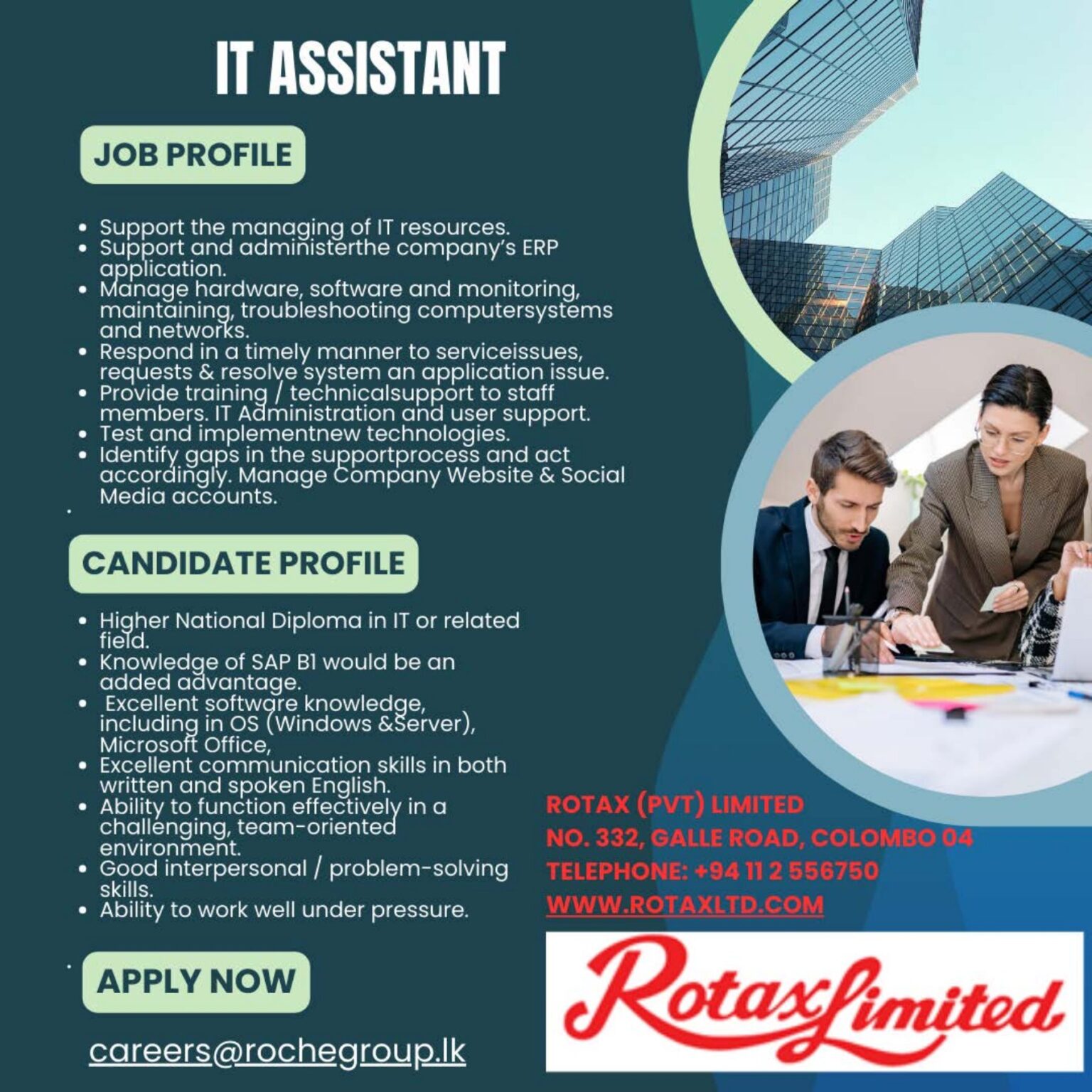 IT Assistant - Jobseeker.lk
