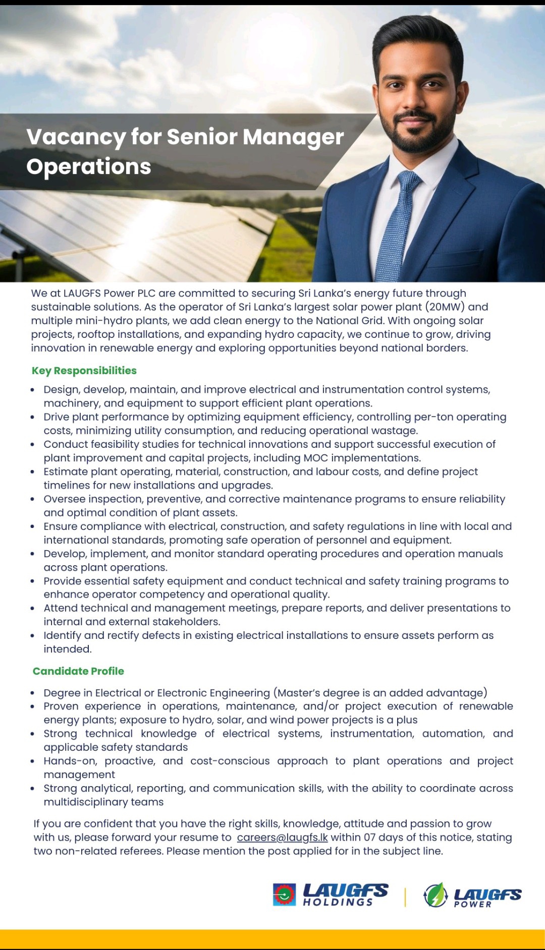 Senior Manager Operations - Jobseeker.lk