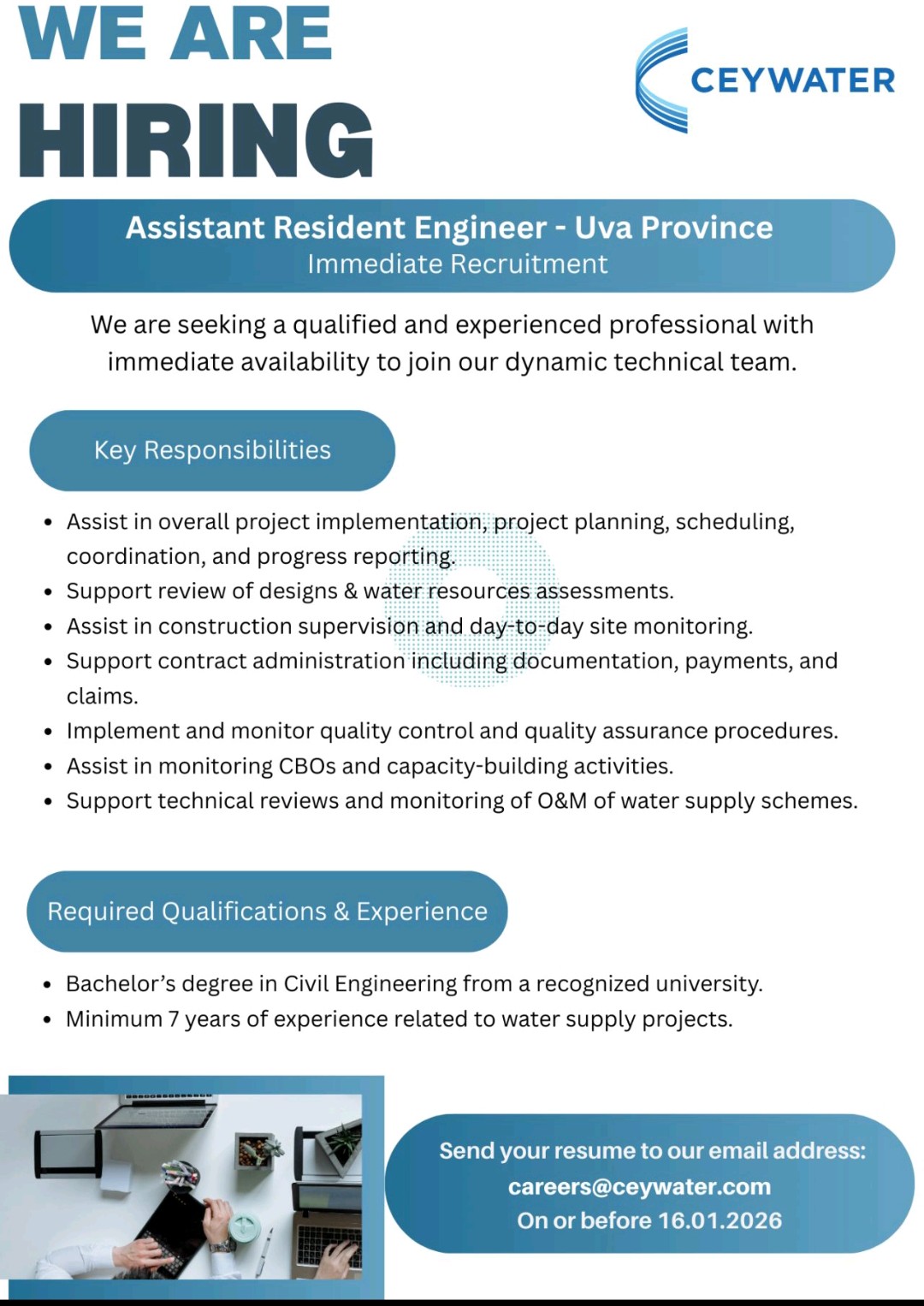 Assistant Resident Engineer - Civil Engineering - Jobseeker.lk