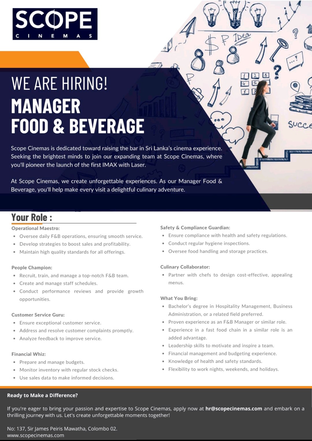 Manager - Food & Beverage - Jobseeker.lk
