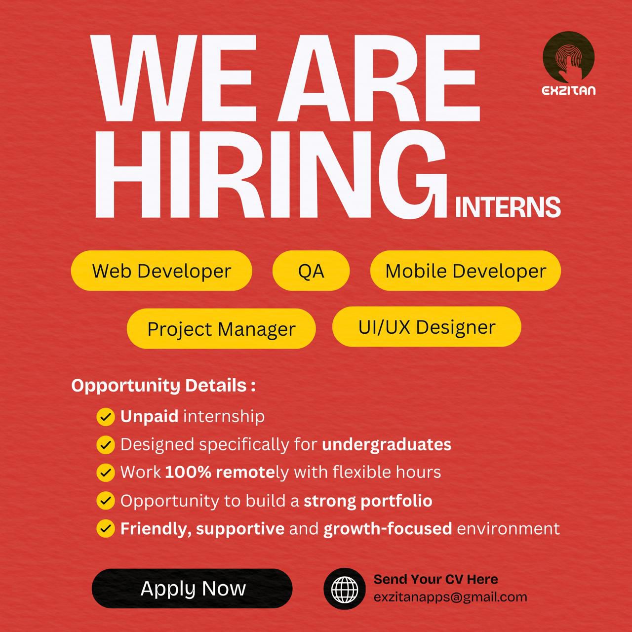 Intern - Web Developer/ QA/Mobile Developer/Project Manager/UI/UX ...