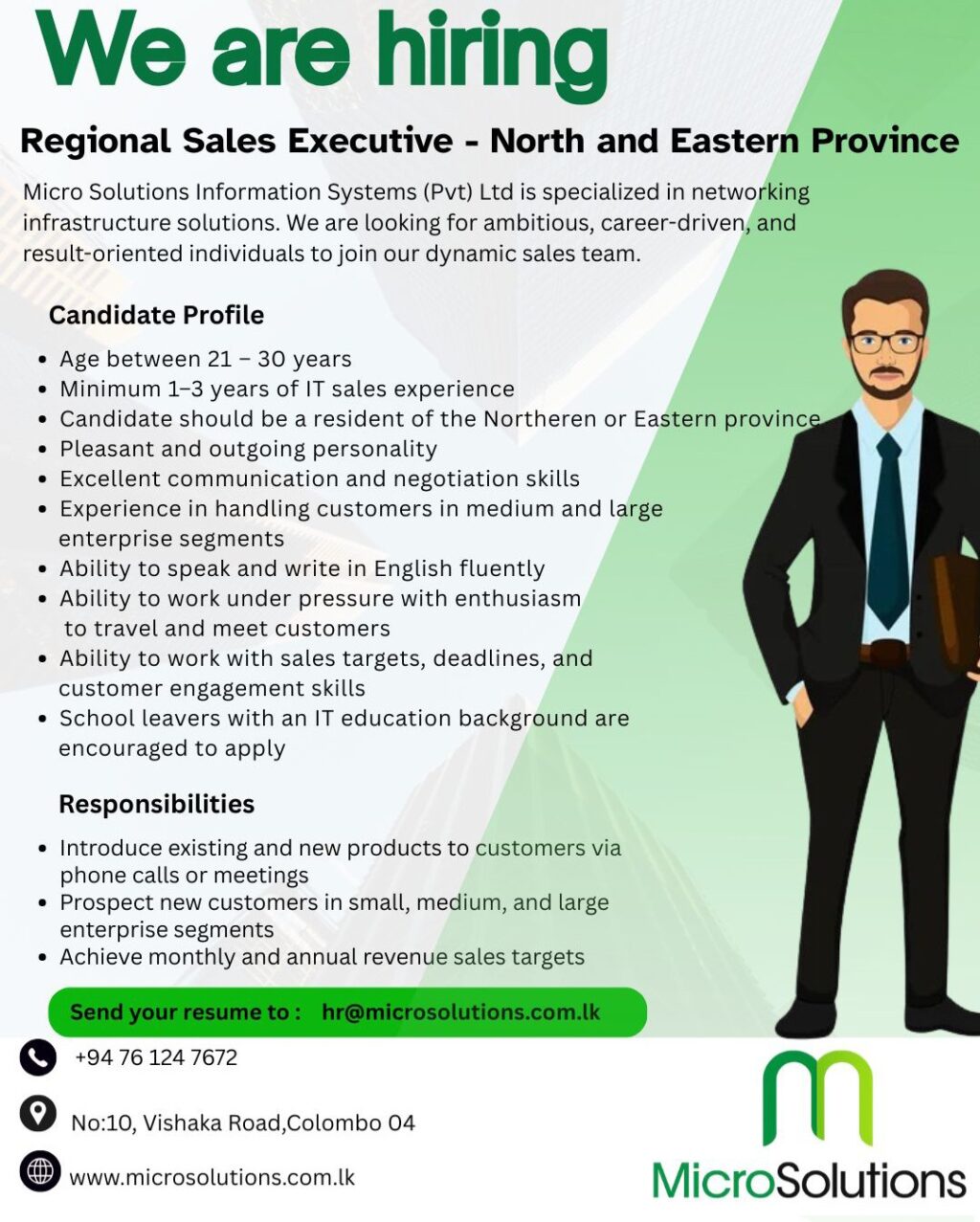 Regional Sales Executive - Jobseeker.lk