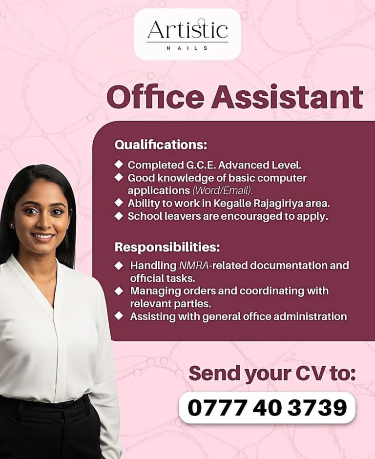 Office Assistant - Jobseeker.lk