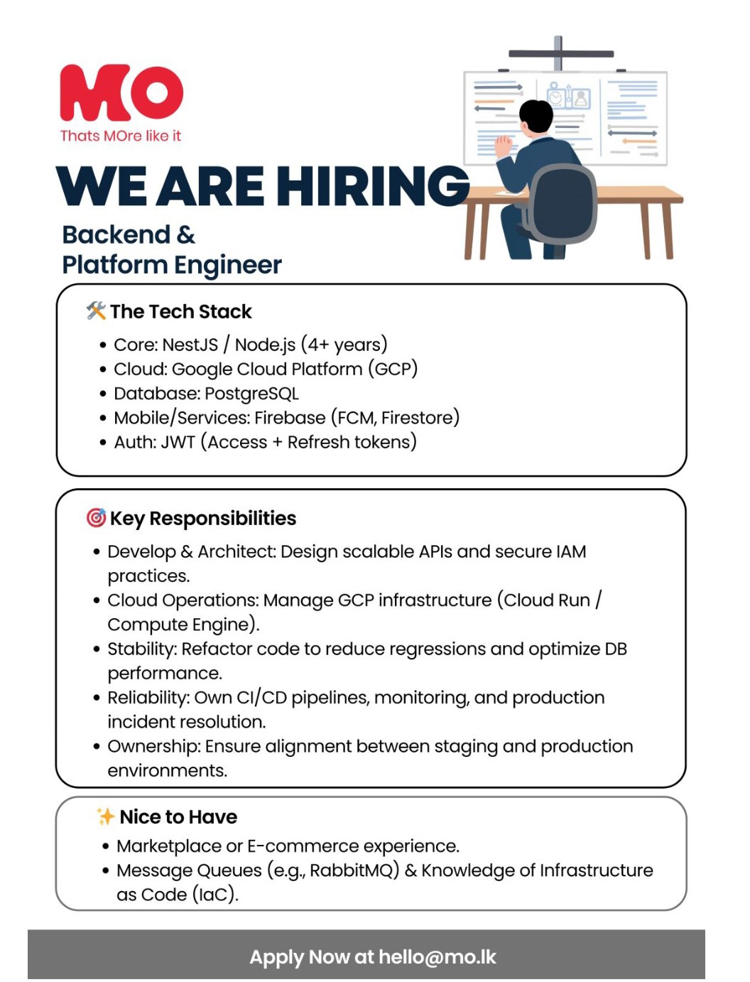 Backend & Platform Engineer - Jobseeker.lk