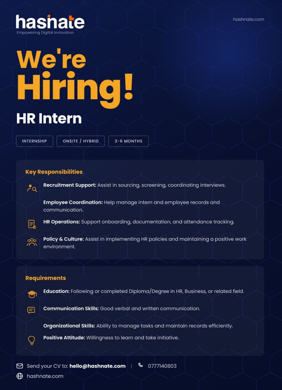HR Intern - Jobseeker.lk