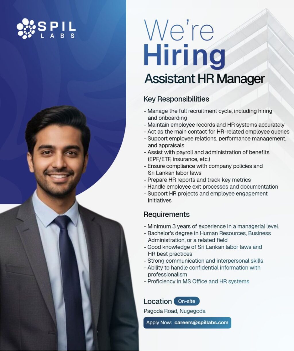 Assistant HR Manager - Jobseeker.lk