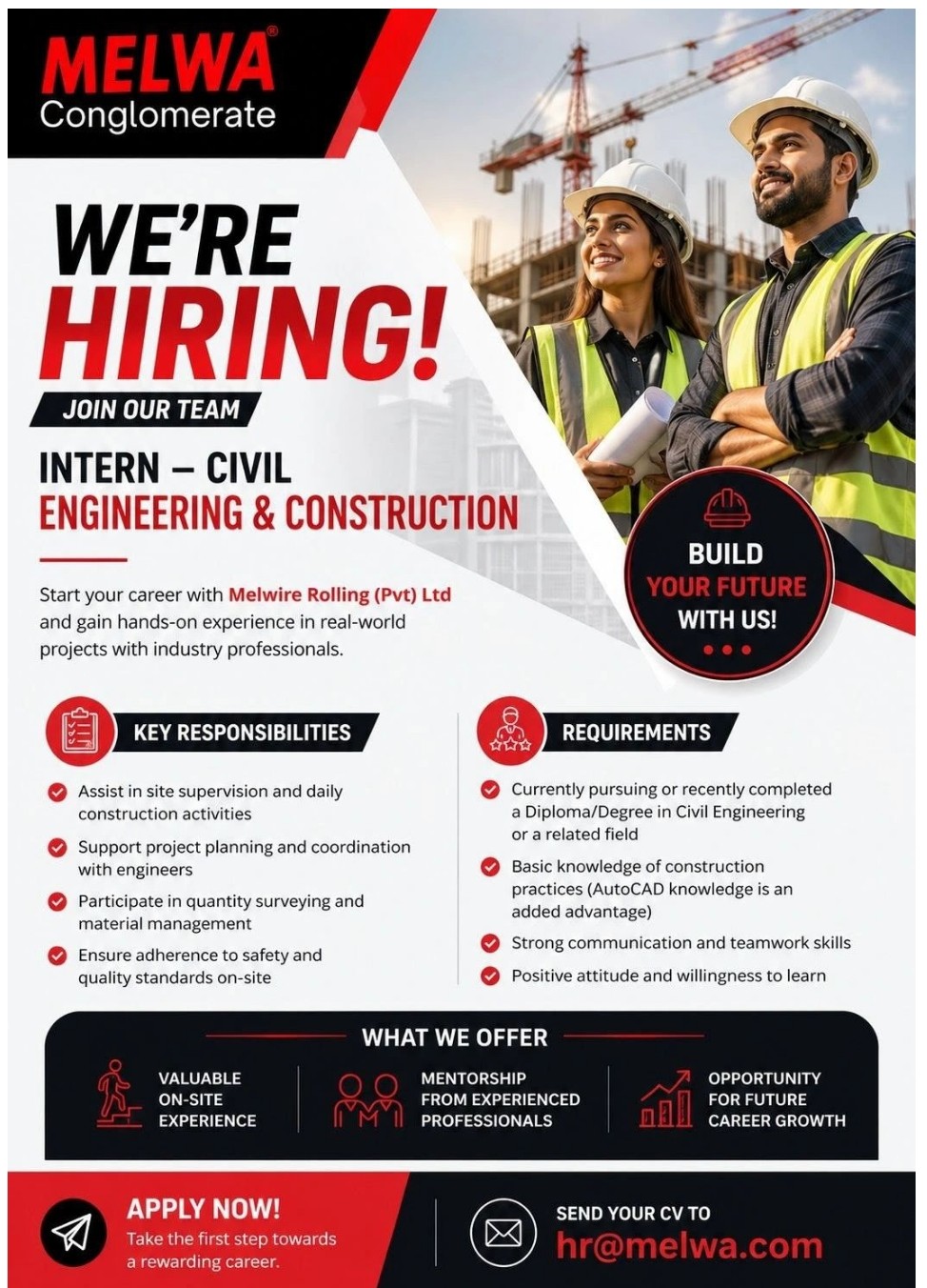 Intern - Civil Engineering & Construction - Jobseeker.lk