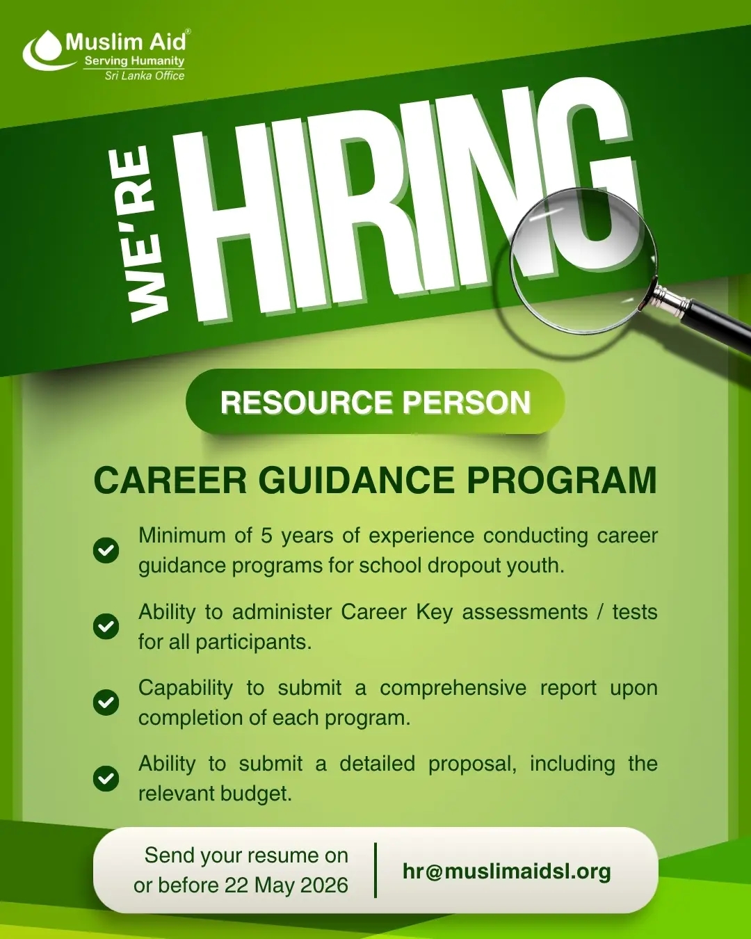 Career Guidance Resource Person - Jobseeker.lk