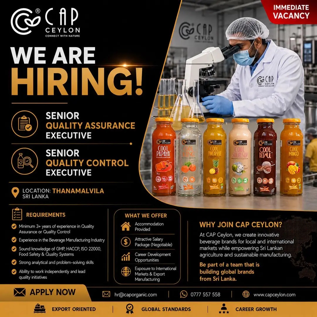 Senior Executive - QA/QC - Jobseeker.lk