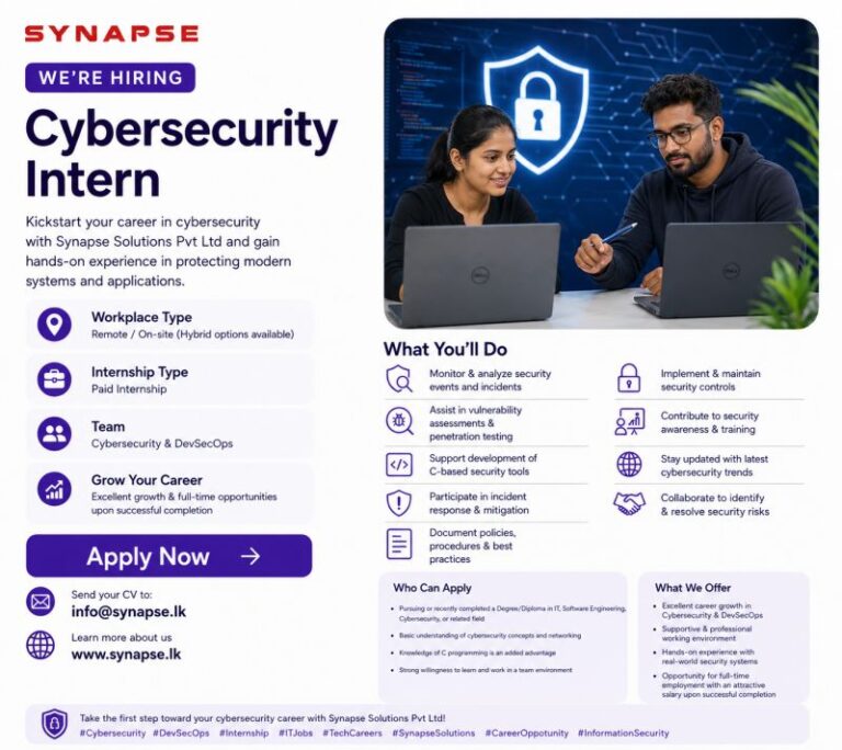 Cyber security Intern - Jobseeker.lk