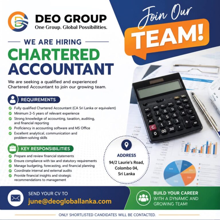 Chartered Accountant - Jobseeker.lk
