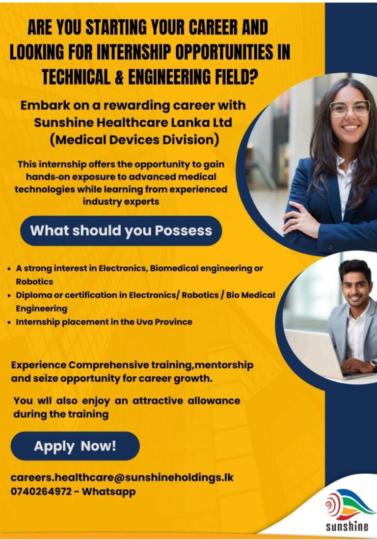 Intern - Bio Medical Engineering - Jobseeker.lk